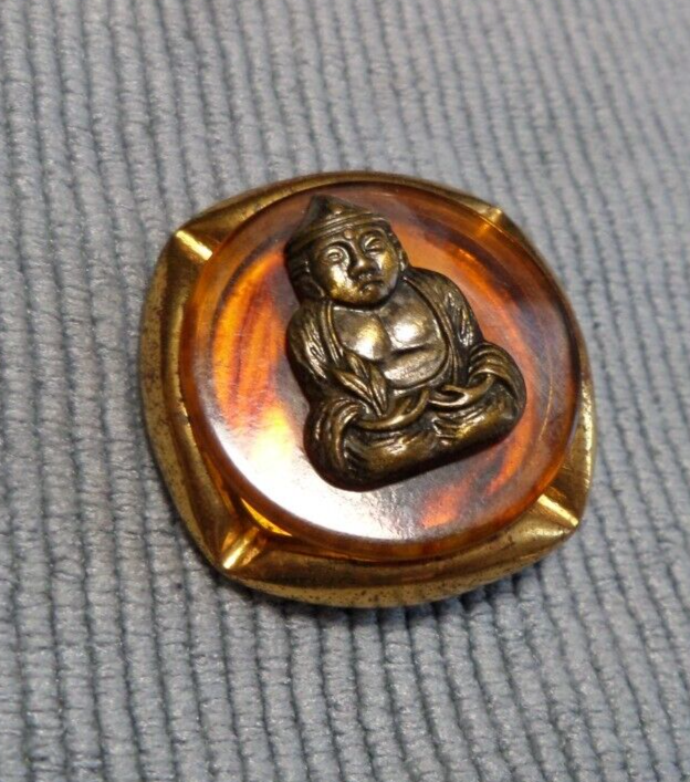Vintage Metal & Bakelite Picture Button BUDDHA | eBay