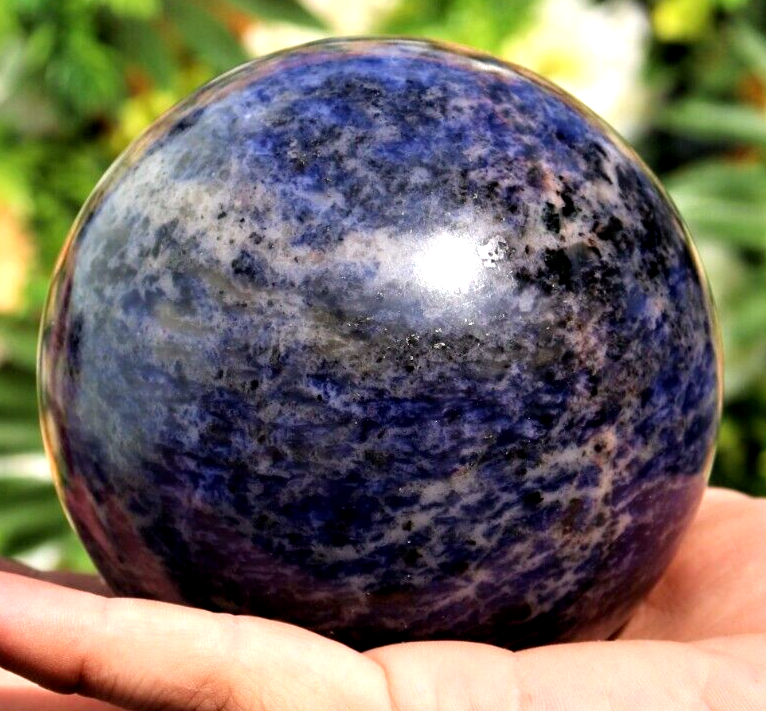 95MM Blue Sodalite Sphere Healing Crystal Chakra Balance Energy ...