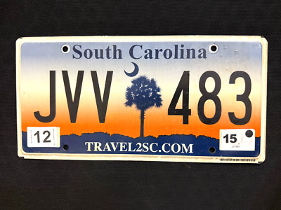 2015 South Carolina License Plate JVV-483 ...... MOON, SUNSET & PALM ...
