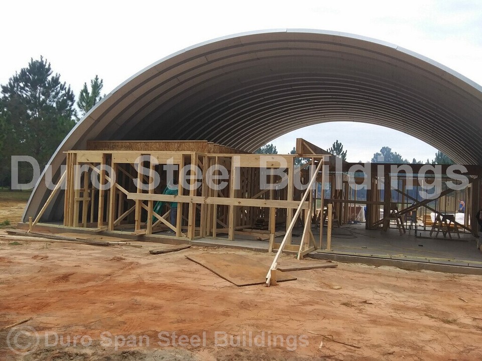 DuroSPAN Steel 55'x56'x19' Metal Quonset DIY Home Building Kits Open ...