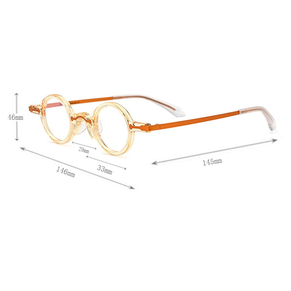 Small Vintage Round Eyeglasses Frames Retro Casual Mixed-color Glasses ...