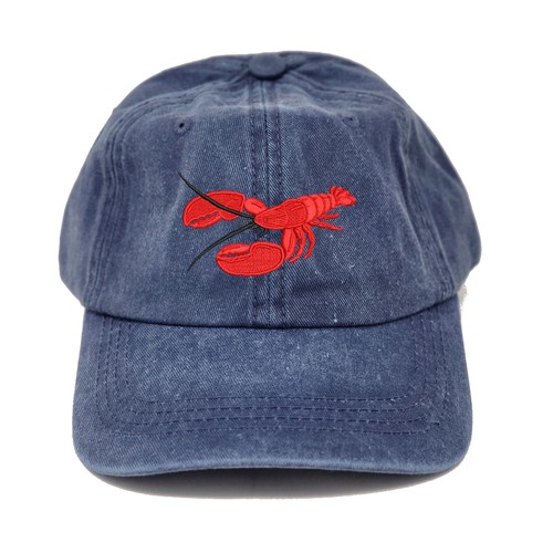 Wildlife Lobster embroidered dad hat, Red lobster embroidered ball cap ...