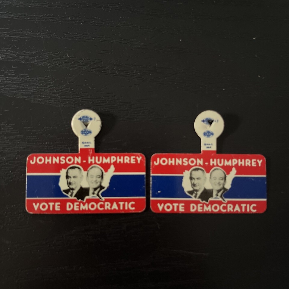 1964 Johnson & Humphrey Tabs from Presidential Campaign | eBay