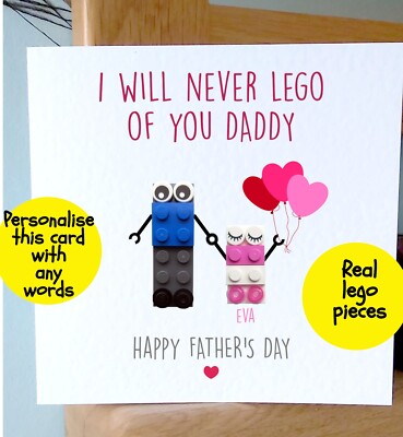 Personalised made LEGO person Father's Day DAD DADDY GRANDAD girl Brick ...