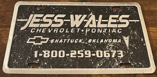 Jess Wales Dealership Booster License Plate Chevrolet Shattuck Oklahoma ...