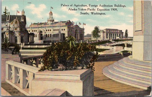 1909 AYPE EXPO Seattle Postcard "Palace of Agriculture, Foreign ...
