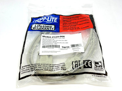 Tripp Lite P520-006 RS-232 Serial Extension Cable DB9 Male/Female 6ft ...