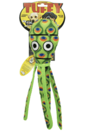 Tuffys Ocean Creatures Squid Green, Squeaky and Durable Dog Toy | eBay