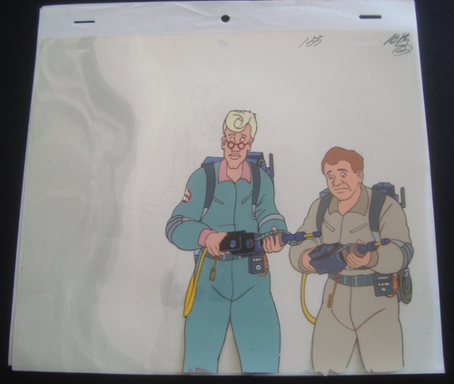 THE REAL GHOSTBUSTERS Cartoon Animation Production Art 2 Cel set Egon ...