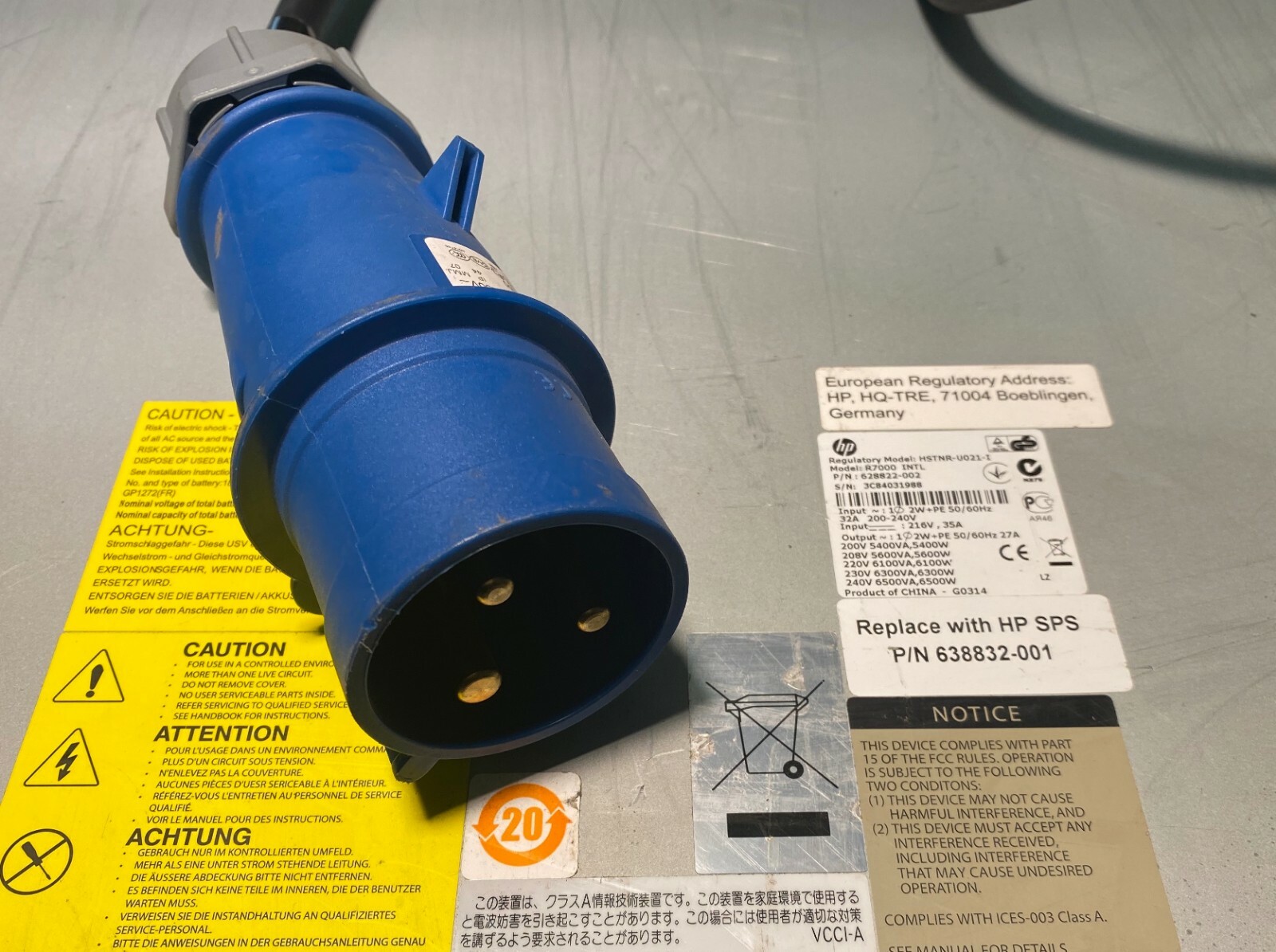 HP R7000 UPS 7000Va with New Cells Fitted. 12M Warranty (638832-001 ...