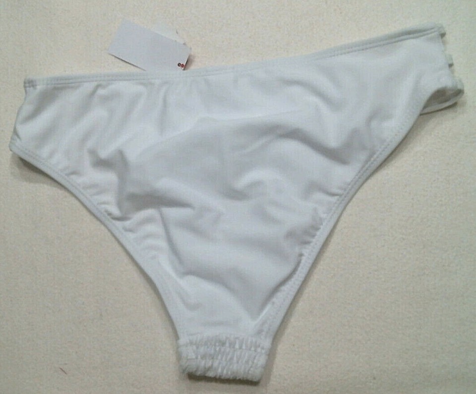 Joe Boxer Sahara Collection Smocked Swim Bottom, White, Juniors Sizes ...