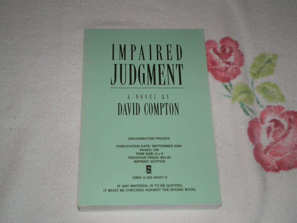 IMPAIRED JUDGEMENT by DAVID COMPTON +ARC+ -JA- | eBay