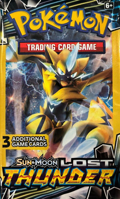 2018 Pokemon TCG - Sun & Moon Lost Thunder Booster Pack - New / 3 Cards ...