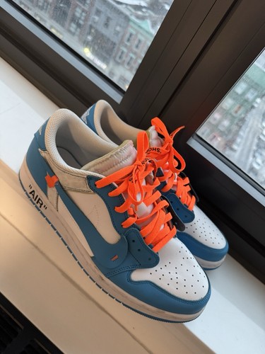 jordan 1 low off white unc size 12 - custom | eBay