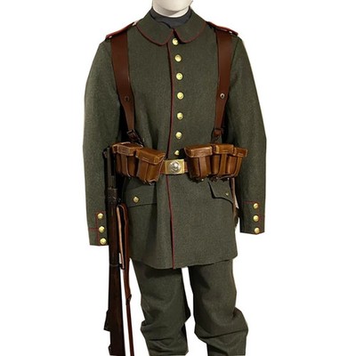 WW1 German Army Uniform Green Wool Uniform Handmade Coat The Great War ...