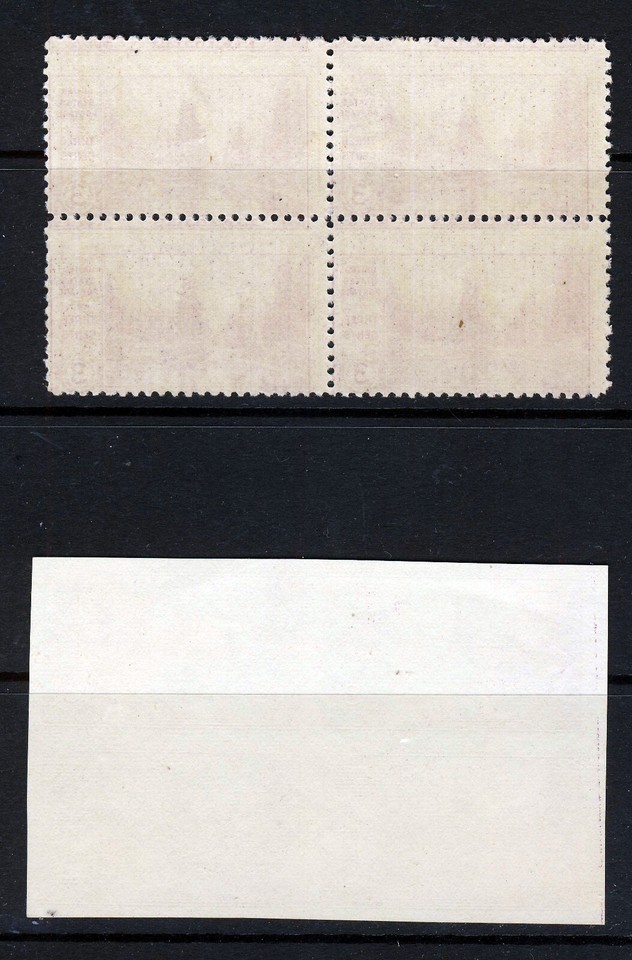 USA 1934-5 3c. Red-Violet Mt. Rainier BLOCKS inc FARLEY Imperf SG 741 ...