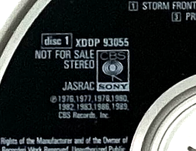 Rare Promo Billy Joel - The Storm Front Tour ‘91 Live Double CD Fatbox ...