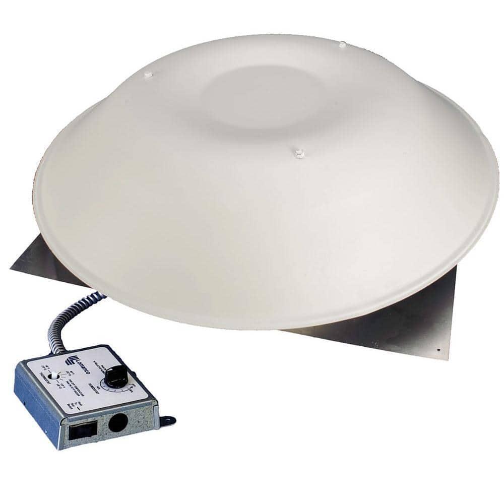 LOMANCO Electric Attic Vent 800 CFM w/ Thermostat, Built-In Humidistat ...