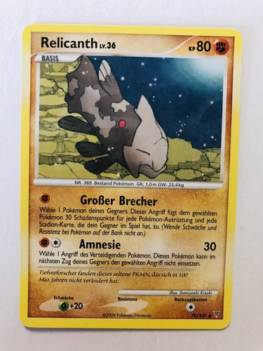 Pokemon Karte Relicanth Lv.36 79/147 Ultimativer Sieger Deutsch | eBay.de