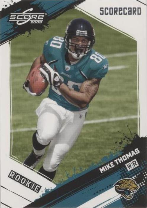 2009 Score - Rookie Mike Thomas #374 Scorecard /299 (RC) for sale ...
