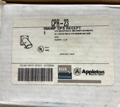 Appleton CPR23, 20 Amp Explosion Proof Receptacle | eBay
