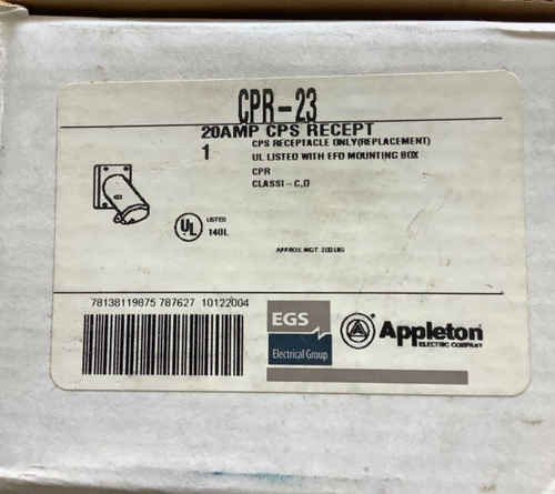 Appleton CPR23, 20 Amp Explosion Proof Receptacle | eBay