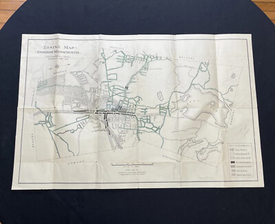 1930 Stoneham Massachusetts Zoning Map | eBay