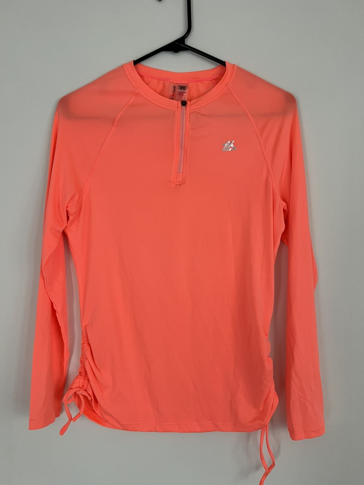 Zeroxposur Swimwear Womens Size Small 1/4 Zip Cover Up Top Coral Salmon ...