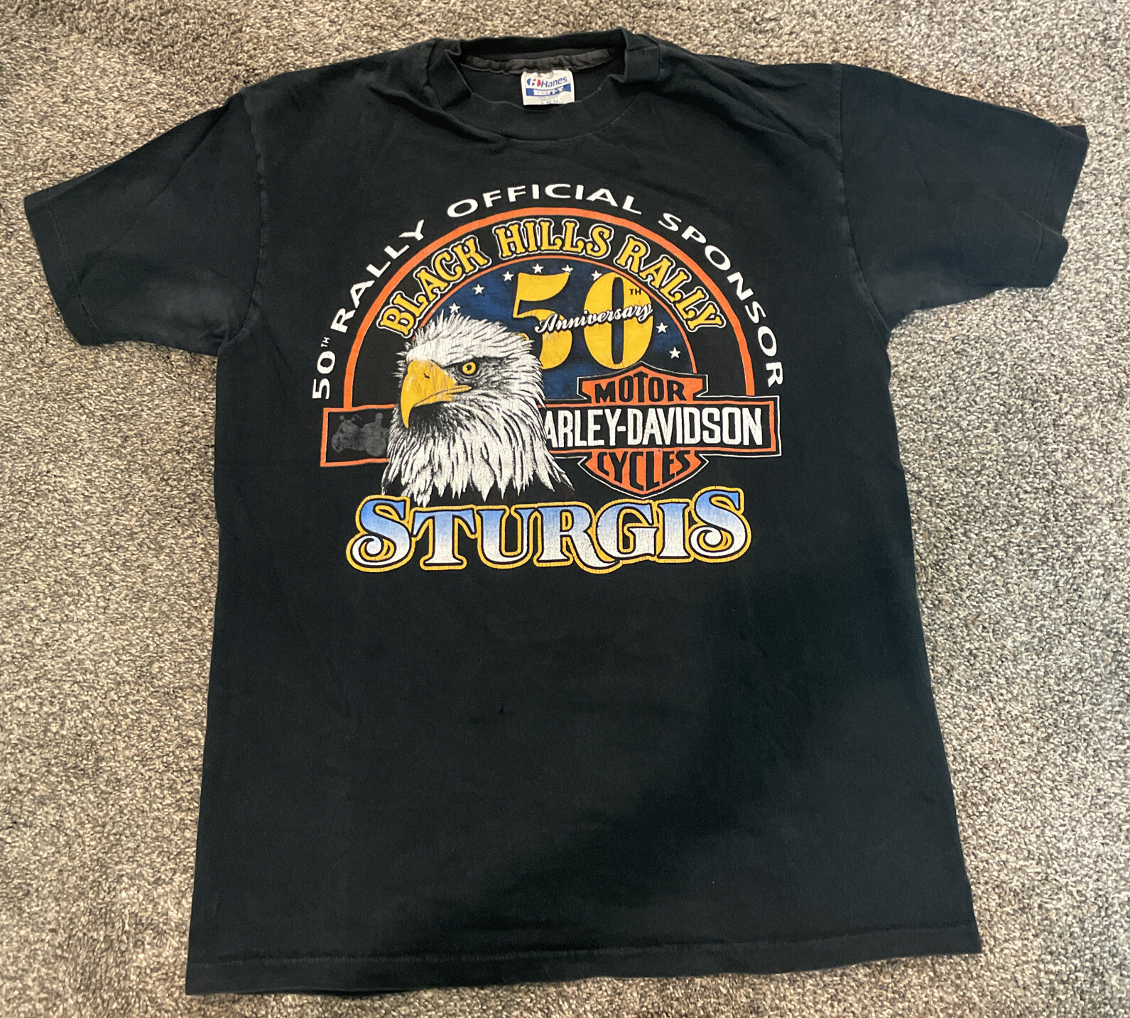 Vintage Single Stitch Harley Davidson Sturgis 50th An… - Gem