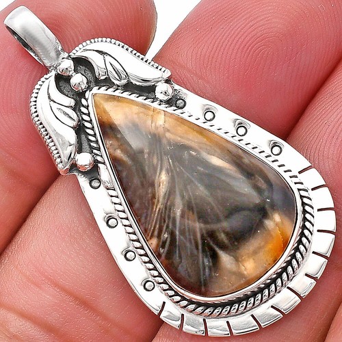 Natural Bat Cave Jasper 925 Sterling Silver Pendant Jewelry P-1568 | eBay