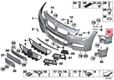 Genuine BMW F30 F31 F35 316d 316i 316Li 318d 318dX Support Left ...