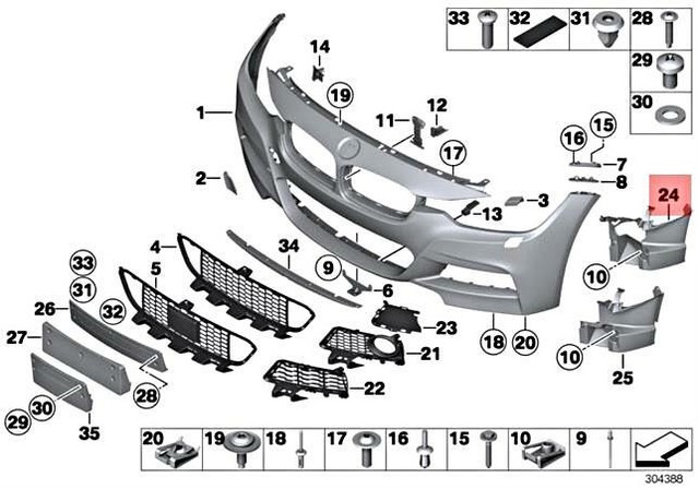 Genuine BMW F30 F31 F35 316d 316i 316Li 318d 318dX Support Left ...