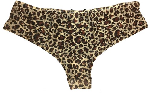 Cotton Candy Intimates Women's Bikini Cheeky Boyleg Panties Cheetah ...