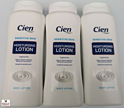 Moisturising Body Lotion 3x 500ml Sensitive Skin Fragrance Free Cien ...