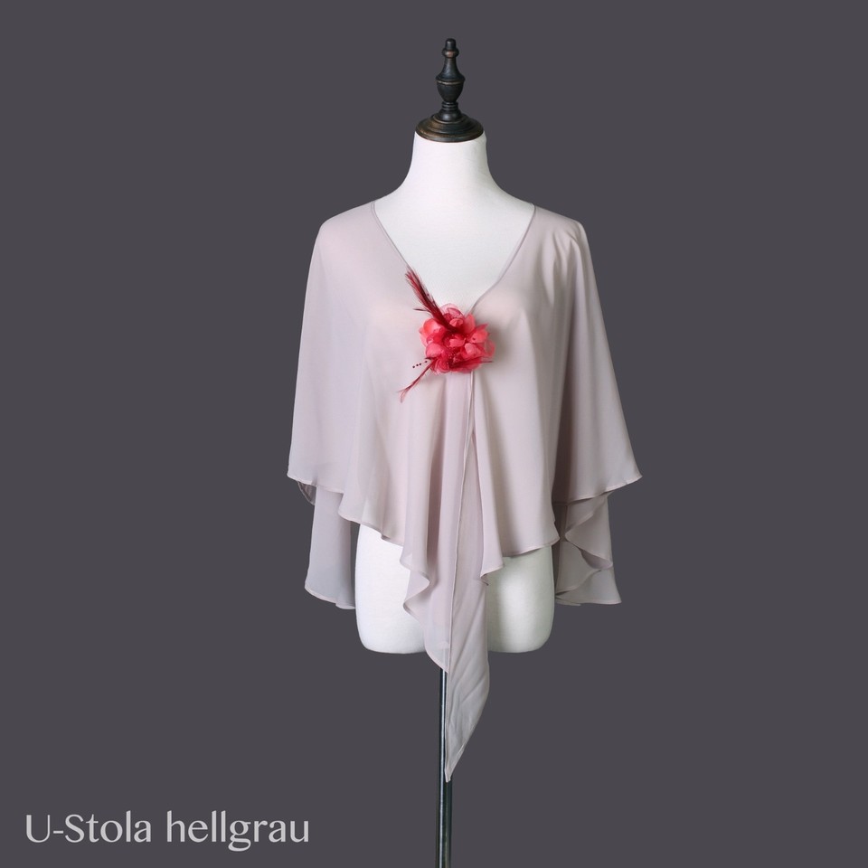 U-Form Stola Schal Tücher Stolen Hochzeit Freizeit Party chiffon Trends ...