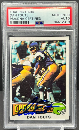 1975 Topps Dan Fouts Rookie PSA/DNA Certified Auth Chargers Auto RC ...