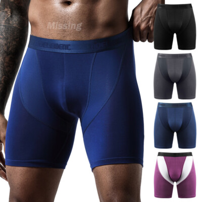 Mens Anti Chafing Underwear Trunks Breathable Boxer Briefs Boxer Shorts ...