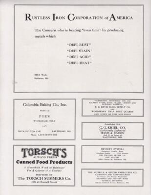 Original 1929 Torsch's Canned Food Products Baltimore Print-Ad/Rustless ...