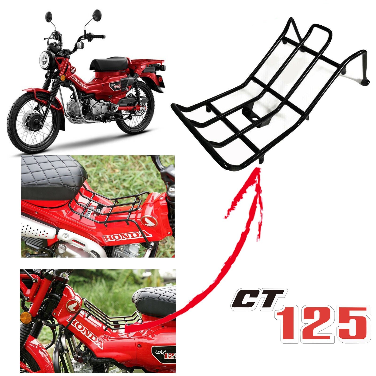 CENTER RACK FIT 2020-2023 HONDA TRAIL 125 CT125 HUNTER CUB LUGGAGE ...