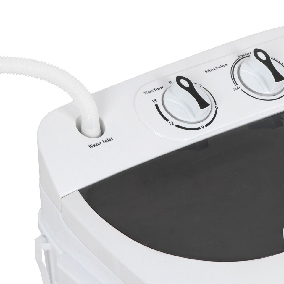 Compact Twin Tub Washing Machine Gravity Drainage Spin-Dry Laundry ...