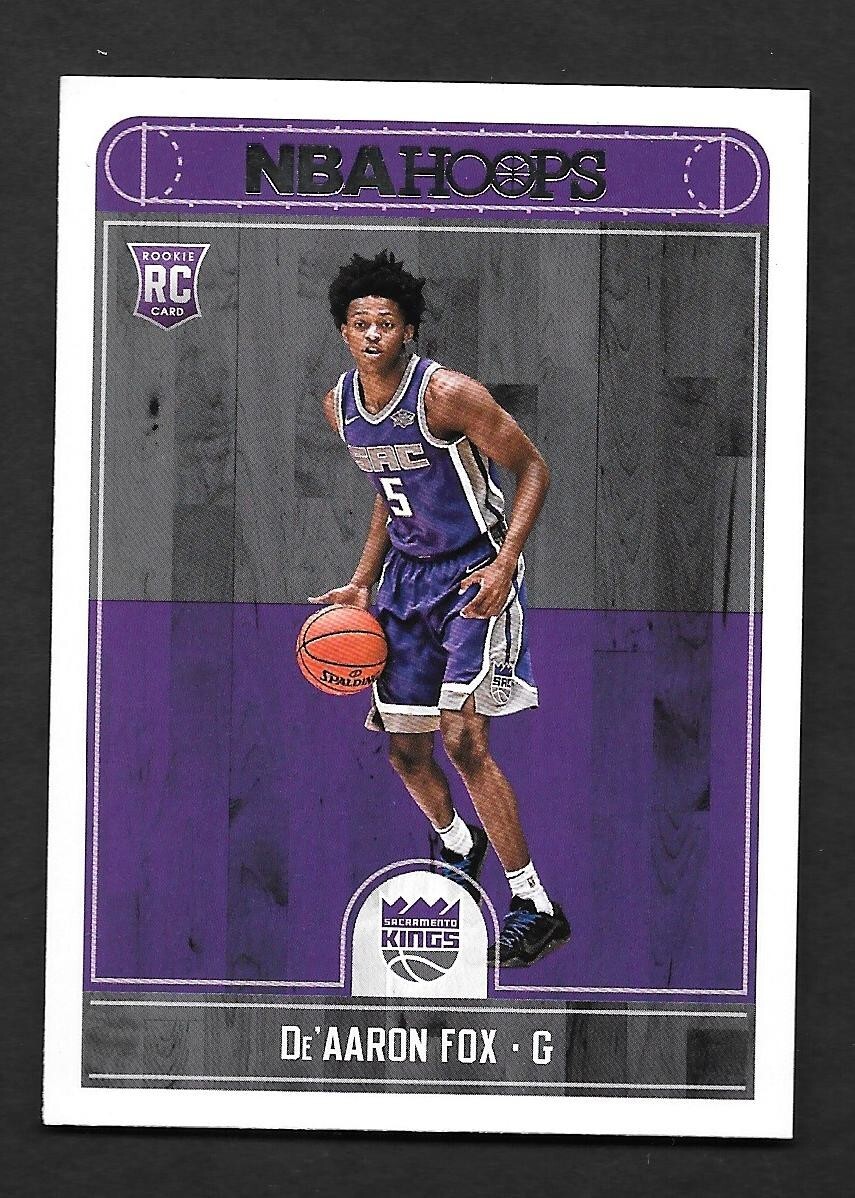 2017-18 NBA Hoops Basketball De'AARON FOX Rookie RC -SACRAMENTO KINGS ...