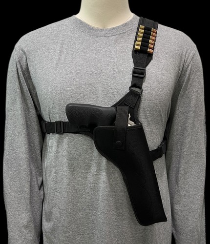 For RUGER SUPER REDHAWK 7.5," Right Hand CHEST Holster with Ammo Loops ...