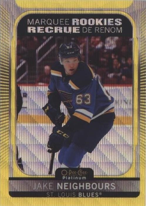 2021-22 O-Pee-Chee Platinum - Marquee Rookies Jake Neighbours #278 Neon ...