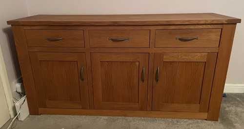 NEXT Cambridge Solid Oak 3 Door/Drawer Sideboard | eBay UK