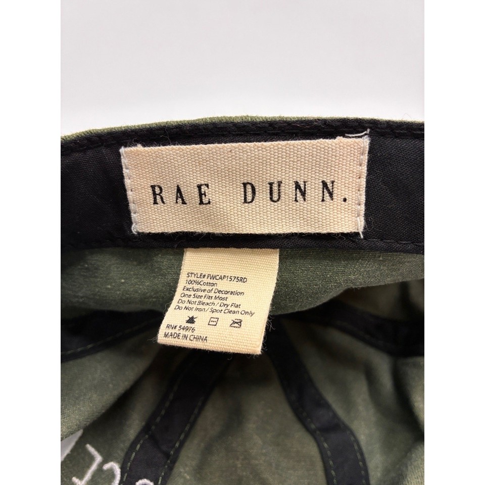 Rae Dunn Hat Men's One Size Olive Green Cotton Blessed Embroidered | eBay