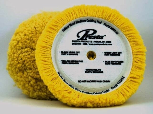 Presta Rotary Blended Wool Buffing Pad - Yellow Medium Cut | eBay