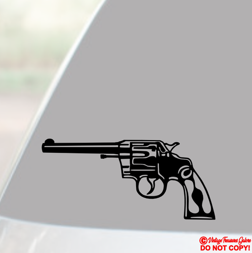.38 SPECIAL REVOLVER GUN - VINYL DECAL STICKER CAR WINDOW WALL COWBOY ...