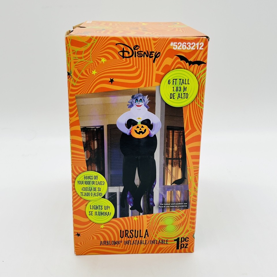 Little Mermaid Disney Villains Ursula Halloween Airblown Inflatable 6ft ...