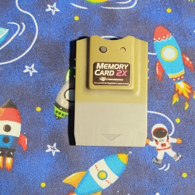Sony PlayStation 1 PS1 Memory Card 2x by Performance - Tested Working ...