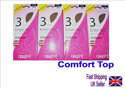 Knee High 15 Denier Pop Socks With Comfort Top-Natural Tan Colour ...